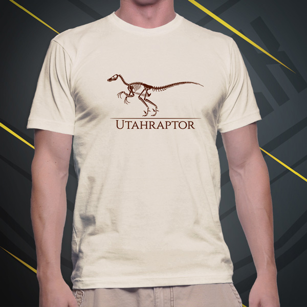 T-shirt Utahraptor impression haute qualité 100% coton.